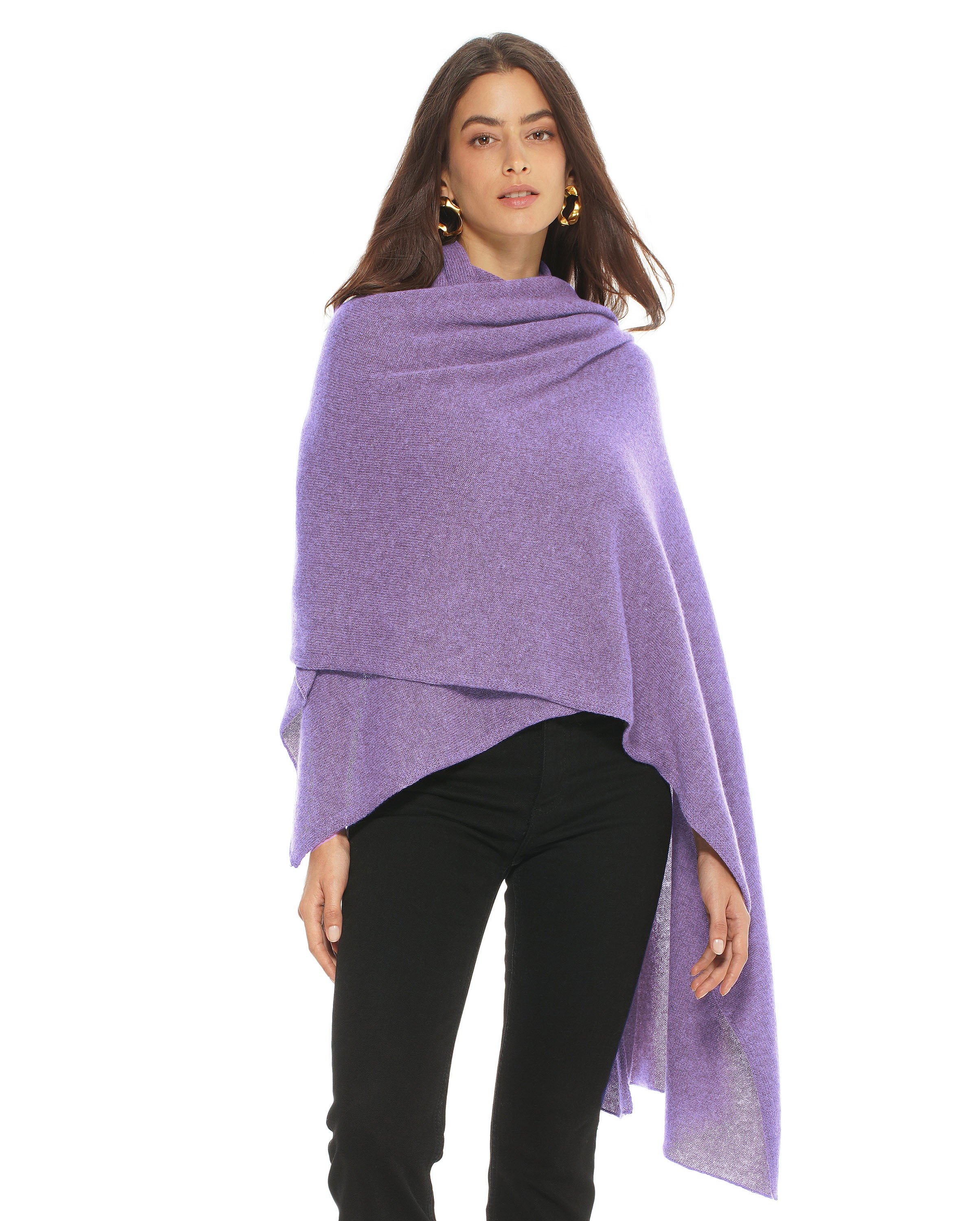 Elegant Cashmere Pashmina, Lavender Color - Luxury Wrap Shawl ...